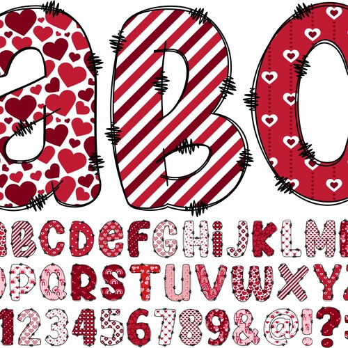 Valentine's Day Letters PNG Love Alphabet Clip Art PNG - Etsy