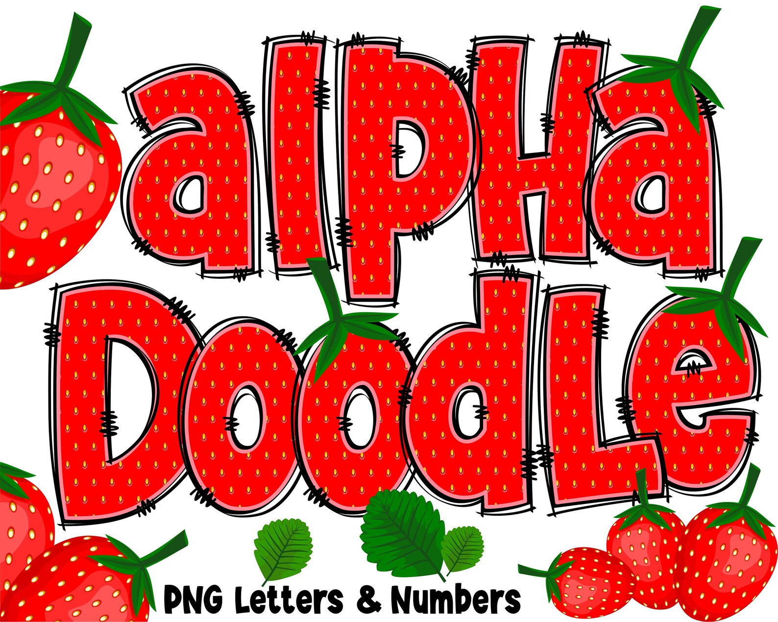 Strawberry Alphabet PNG Fruit Letters Strawberry Strawberry - Etsy