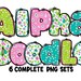 BUNDLE Spring Floral Alphabet PNG, Chubby Alpha Doodle, Doodle Flowers ...
