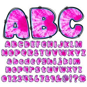 Tie Dye Alphabet PNG, Doodle Alphabet Clip Art, Transparent PNG, Doodle ...