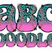 Baseball Letters PNG Leopard, Doodle Alpha, Pink Turquoise, Stitching ...