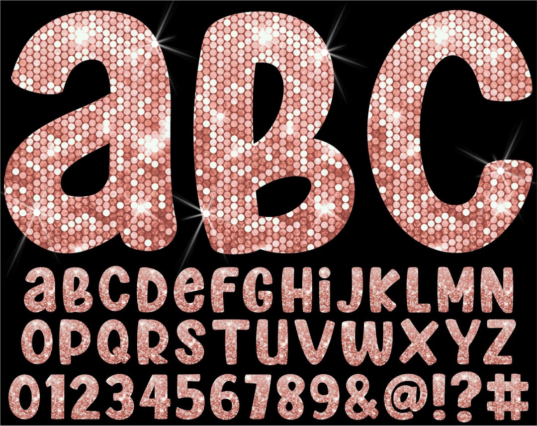 PNG Rose Gold Glitter Letters, Sparkle Clip Art, Letters Alphabet ...