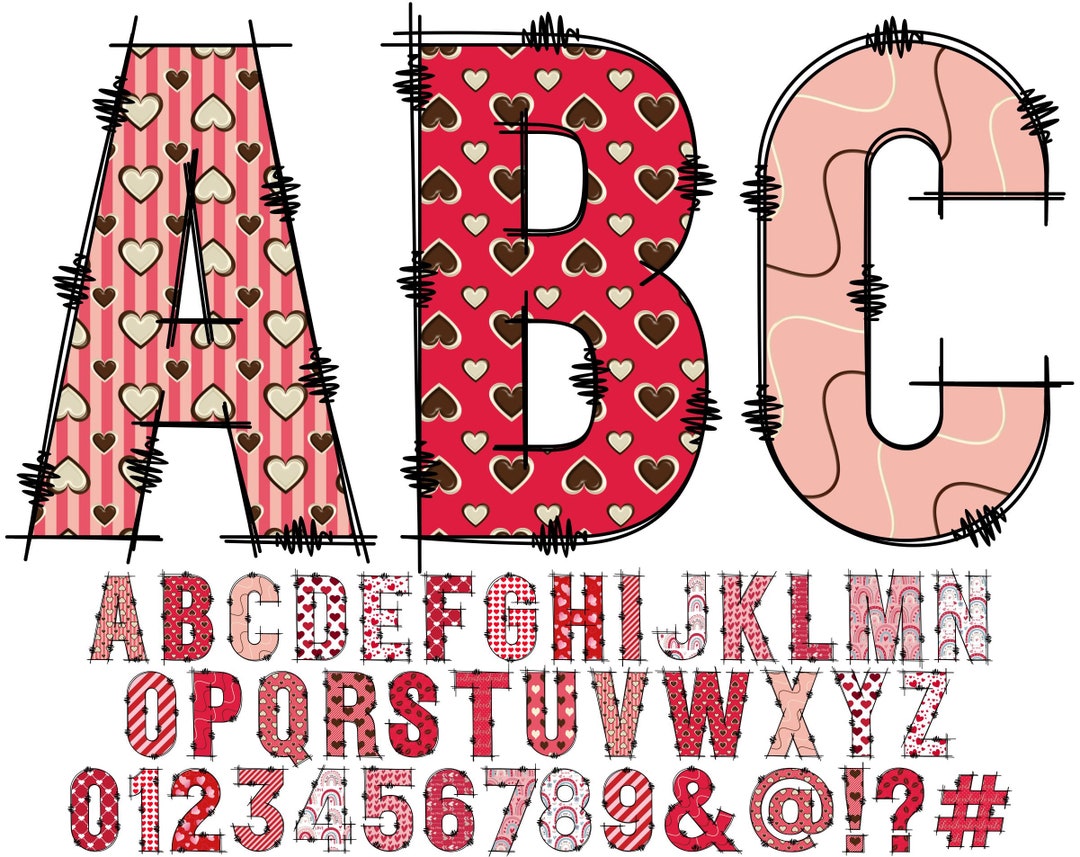 Valentine's Day Letters PNG, Love Letters Clip Art, PNG, Doodle ...