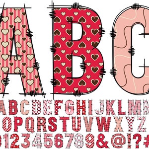 Valentine's Day Letters PNG, Love Letters Clip Art, PNG, Doodle ...