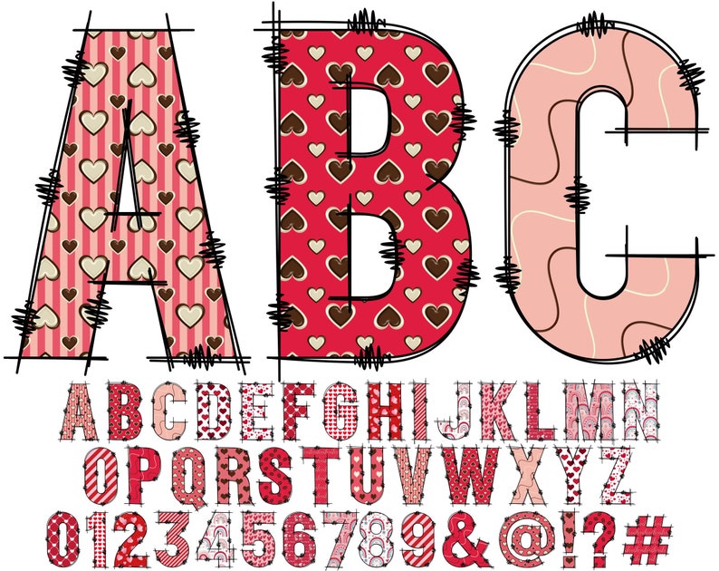 Valentine's Day Letters PNG, Love Letters Clip Art, PNG, Doodle ...