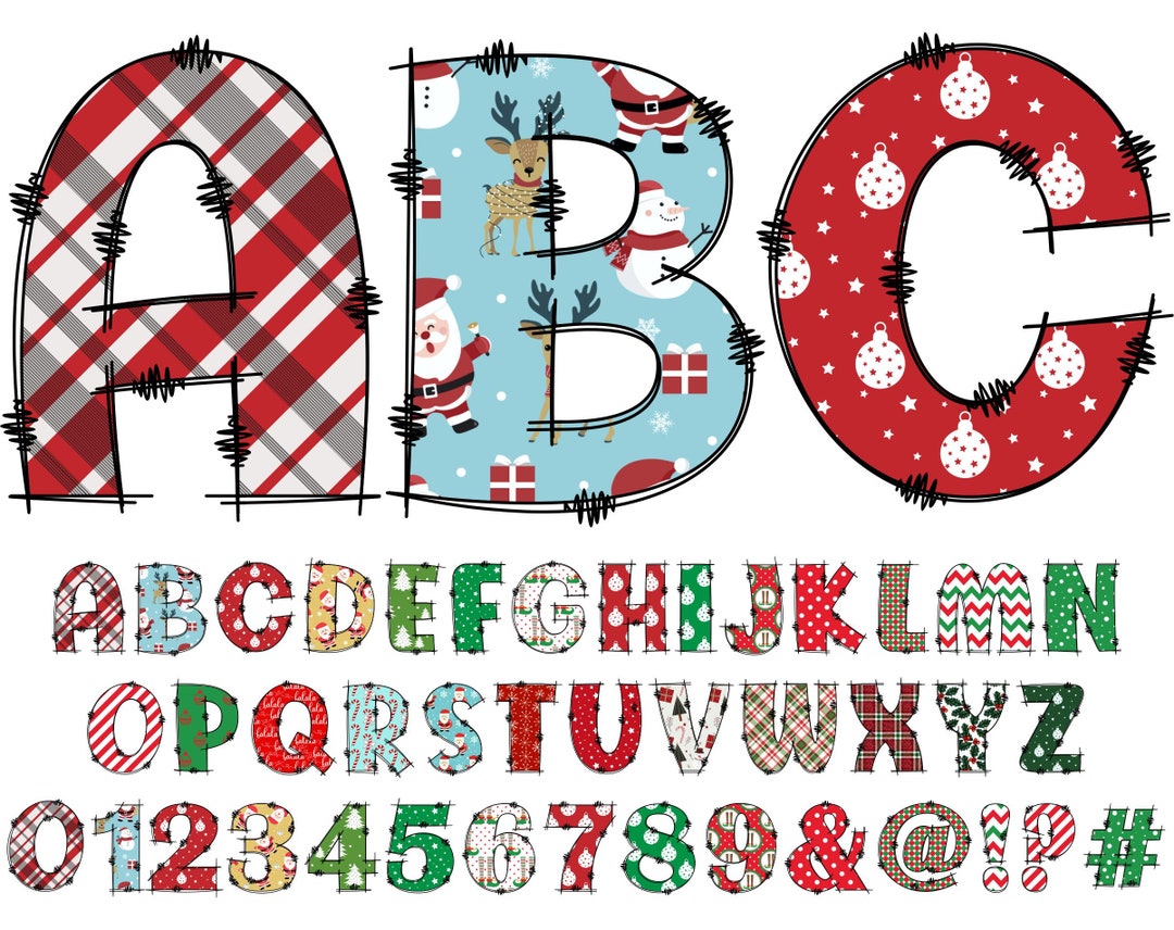 Christmas Clipart Alphabet PNG, Wrapping Paper Alphabet Clip Art, PNG ...