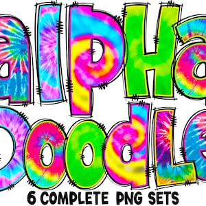 Tie Dye Alphabet PNG, Doodle Alphabet Clip Art, Transparent PNG, Doodle ...