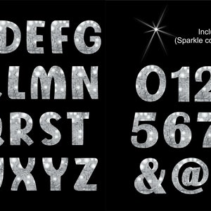 Bundle PNG Silver Glitter Letters, Sparkle Clip Art, Letters Alphabet ...