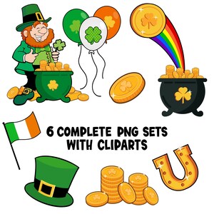 St Patrick's Day Monogram PNG Letters, Shamrock Alphabet Clip Art ...