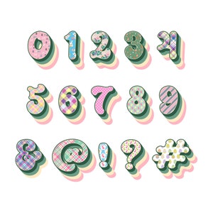 Retro Easter Alphabet PNG, Alphabet Clip Art, PNG, Retro Doodle, Retro ...