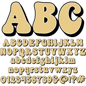 Groovy Alphabet PNG, Retro Boho Letters, Retro Doodle, Groovy Doodle ...