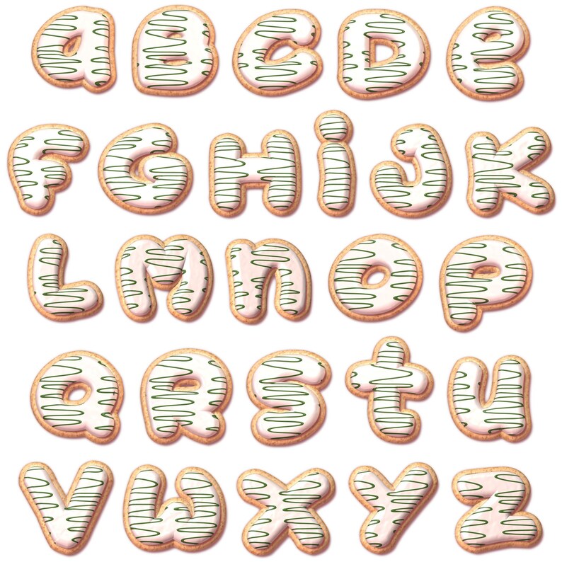 Cookies 3D Letters PNG Cookies Alphabet Clip Art PNG Candy - Etsy