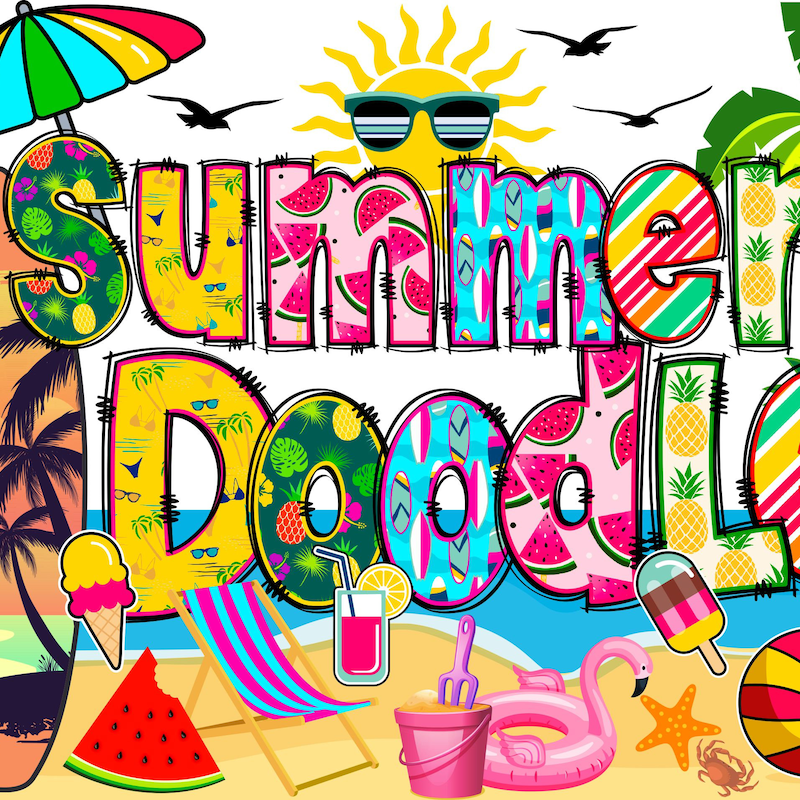 Summer Bubble Letters - Etsy