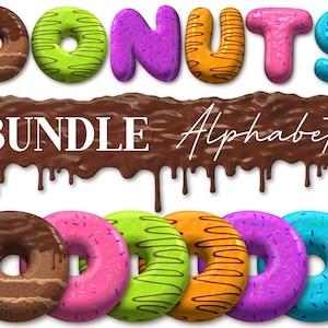 Donut 3D Letters PNG, Donut Alphabet, Candy Letters, Glazed Donut ...