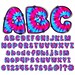 Tie Dye Alphabet PNG, Doodle Alphabet Clip Art, Transparent PNG, Doodle ...