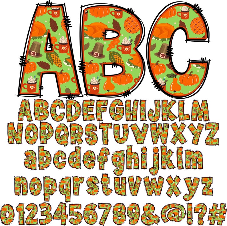Thanksgiving Alphabet PNG, Happy Thanksgiving, Thanksgiving Day, Alpha ...