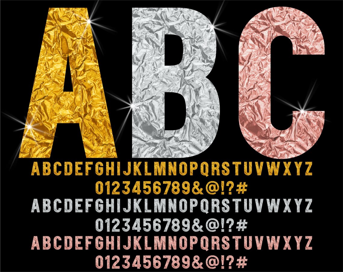 Bundle PNG Leaf Letters Sparkle Clip Art Letters Alphabet - Etsy