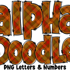 Fall Autumn Letters & Numbers PNG, Alpha Doodle, PNG Letters, Fall ...
