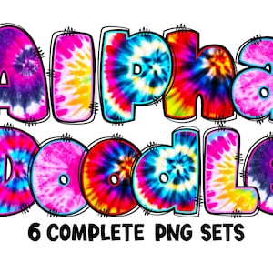 Tie Dye Alphabet PNG, Doodle Alphabet Clip Art, Transparent PNG, Doodle ...