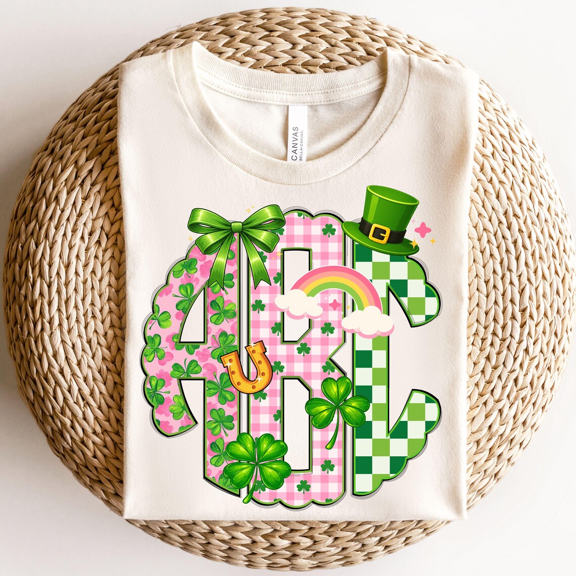 St Patrick's Day Monogram PNG, Shamrock, Doodle Irish, Paddy's Letters ...