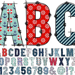 Nautical Alphabet PNG, Doodle Alphabet Clip Art, Transparent PNG ...