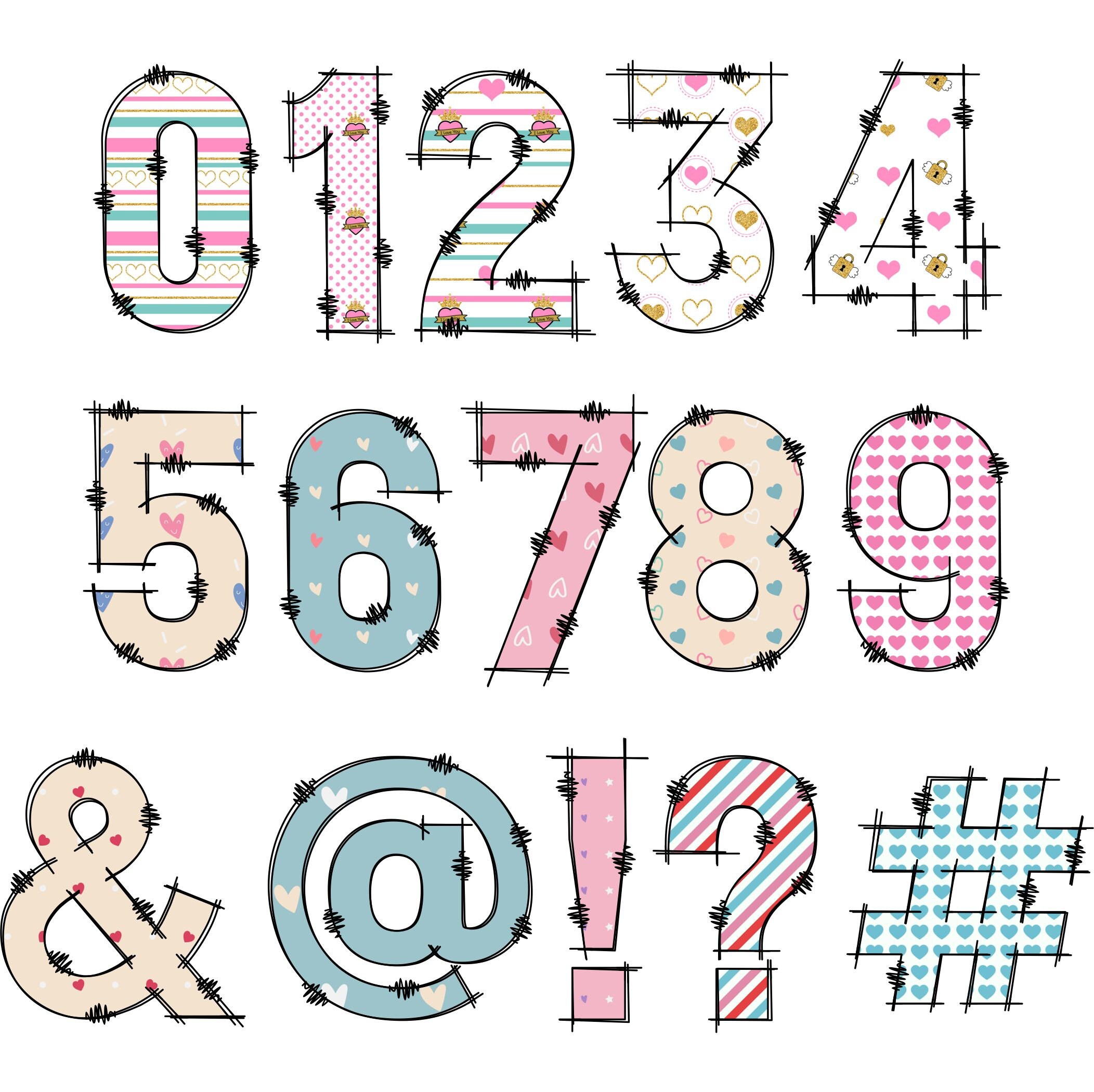 Valentine's Day Letters PNG Love Letters Clip Art PNG | Etsy