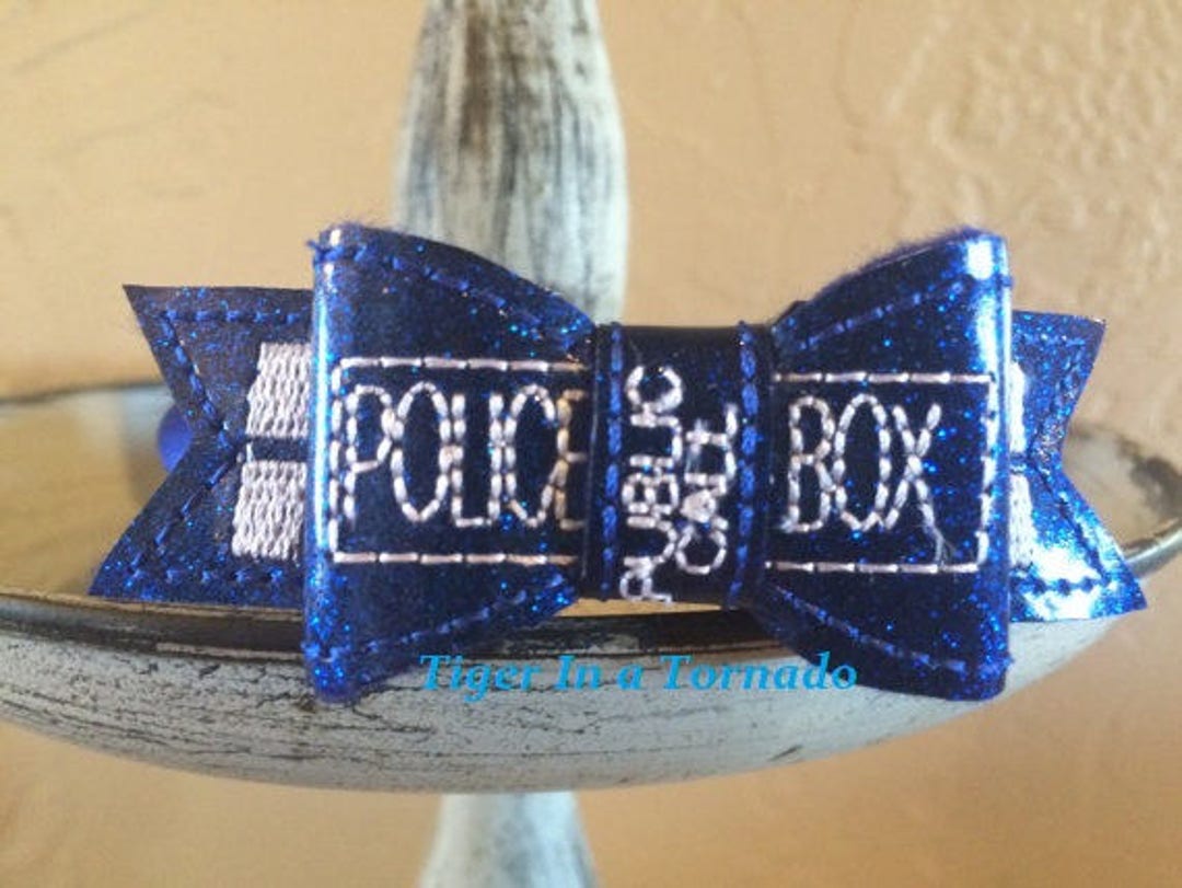 Police Box Glitter Removable Bow - Etsy