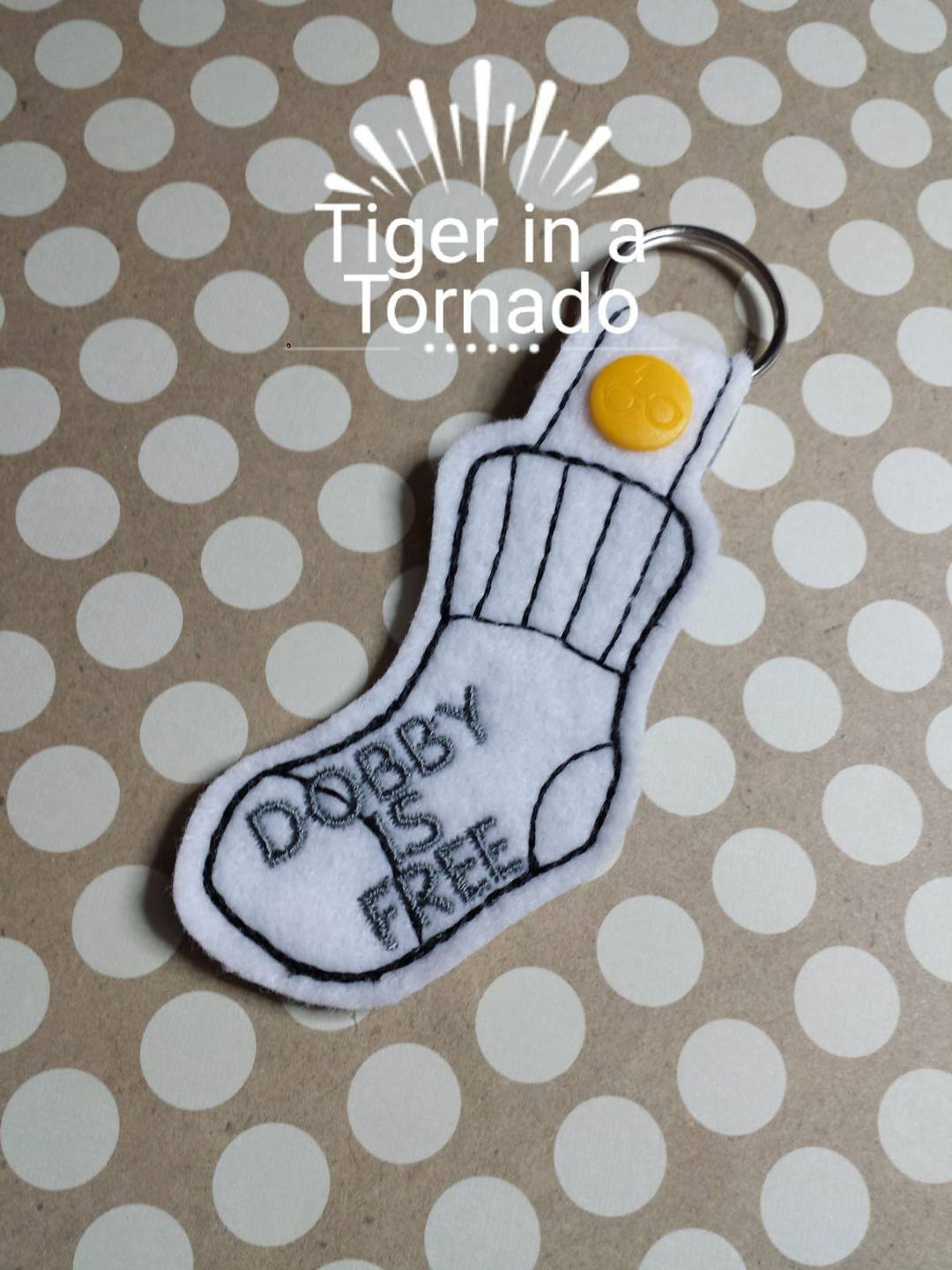 Dobby is Free Snap Tab Keychain - Etsy
