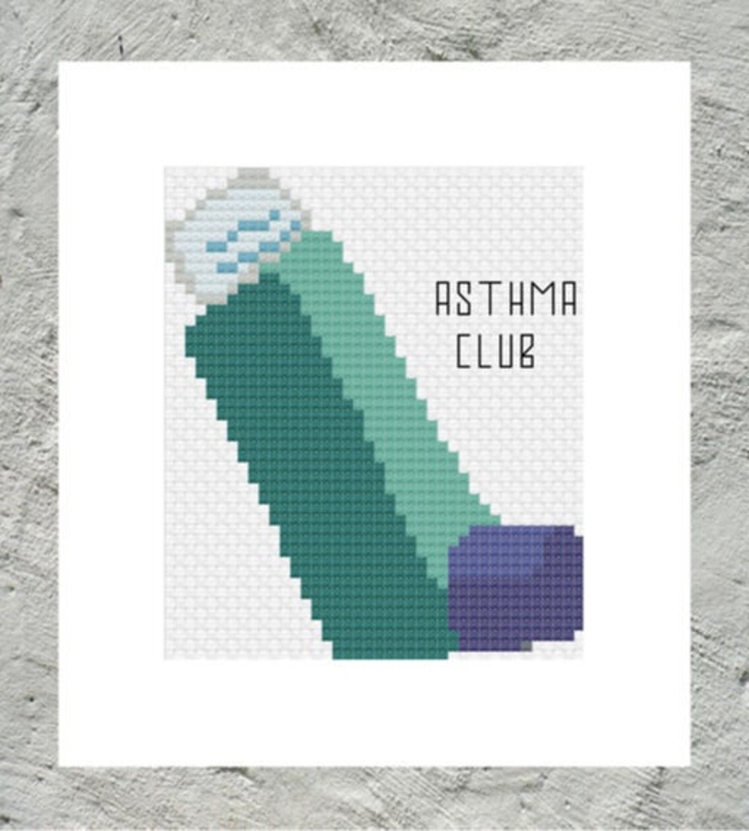 Asthma Club PDF Download Cross Stitch Pattern - Asthma Inhaler ...