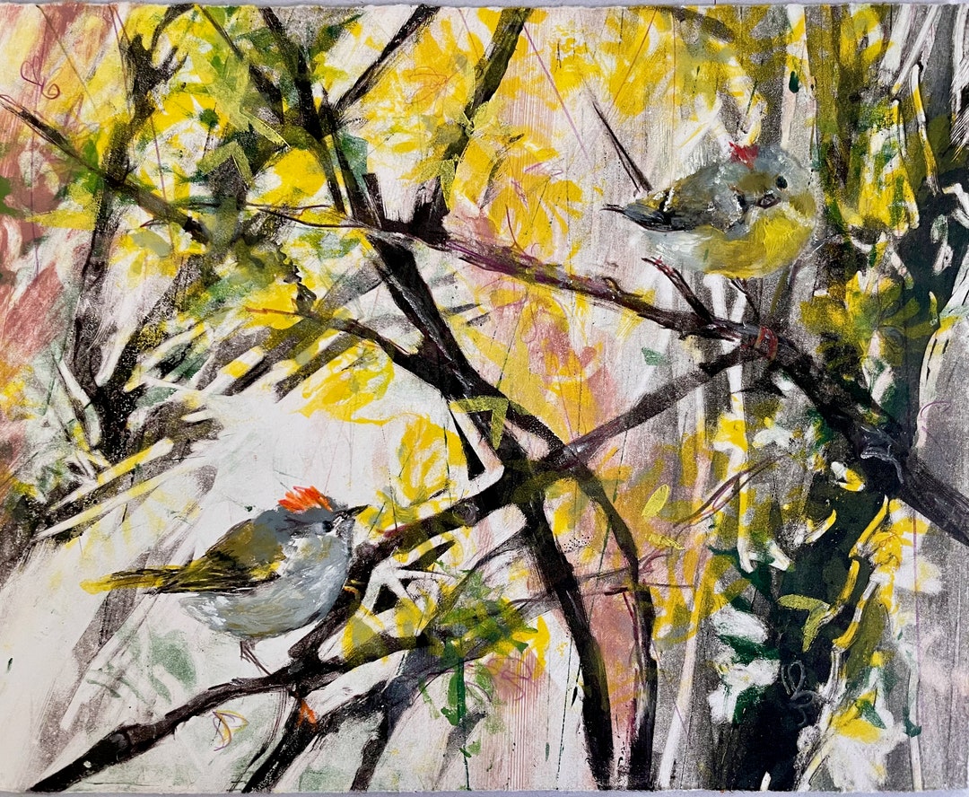 Ruby-crowned Kinglets - Etsy