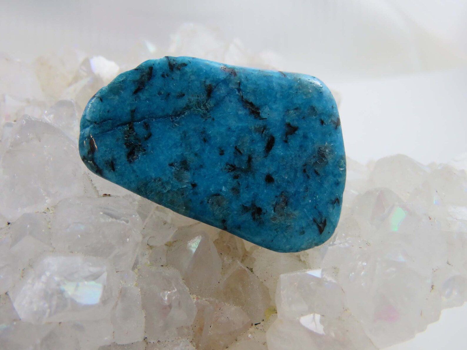 Blue DIORITE GRANITE nugget tumbled Crystal Pocket stone | Etsy