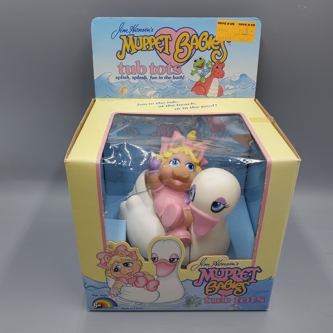 Muppet Babies Tub Tots Glamorous Miss Piggy and Her Swan Vintage New - Etsy