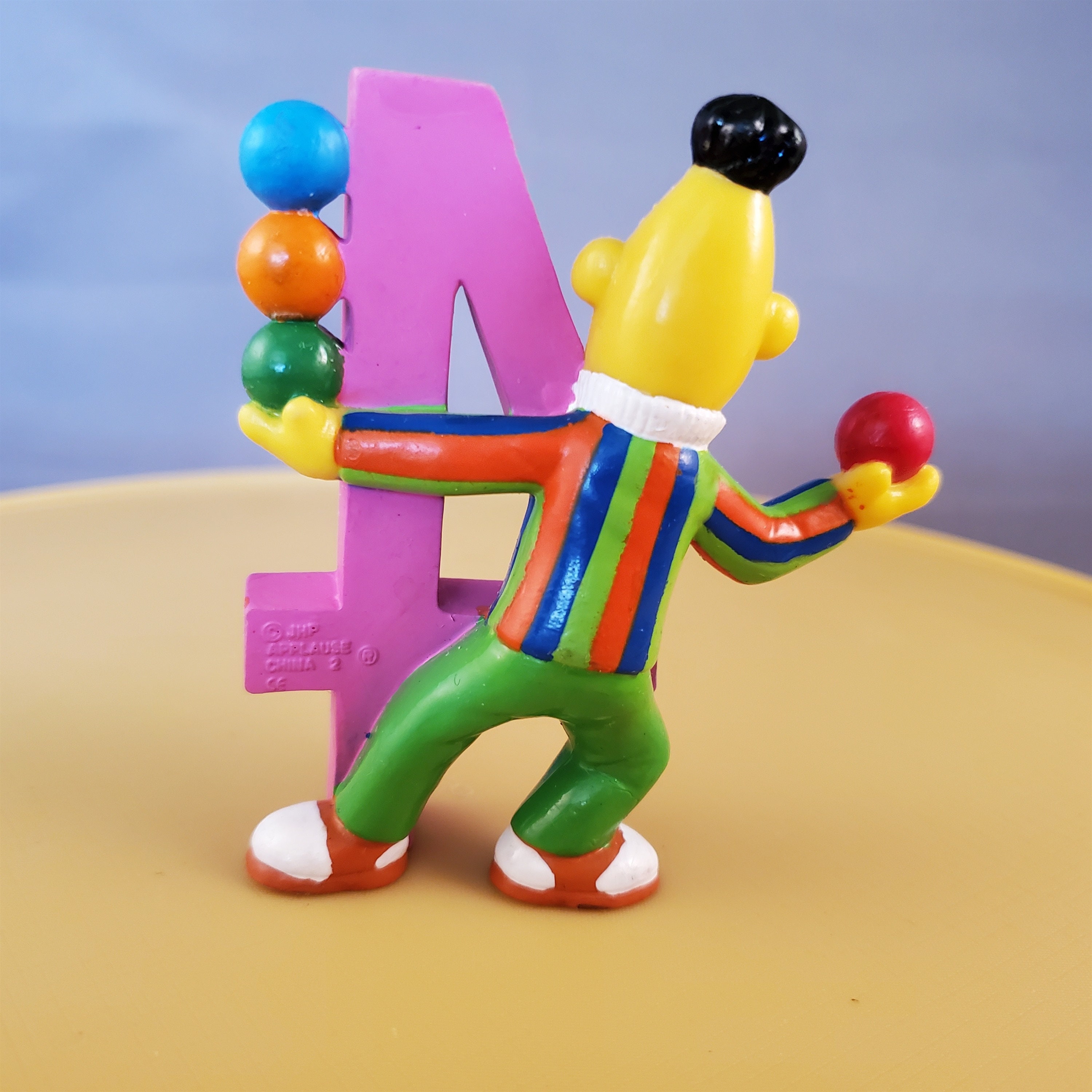 Sesame Street Juggling Bert Pvc Figure Number 4 Cake Topper Muppet 3 ...