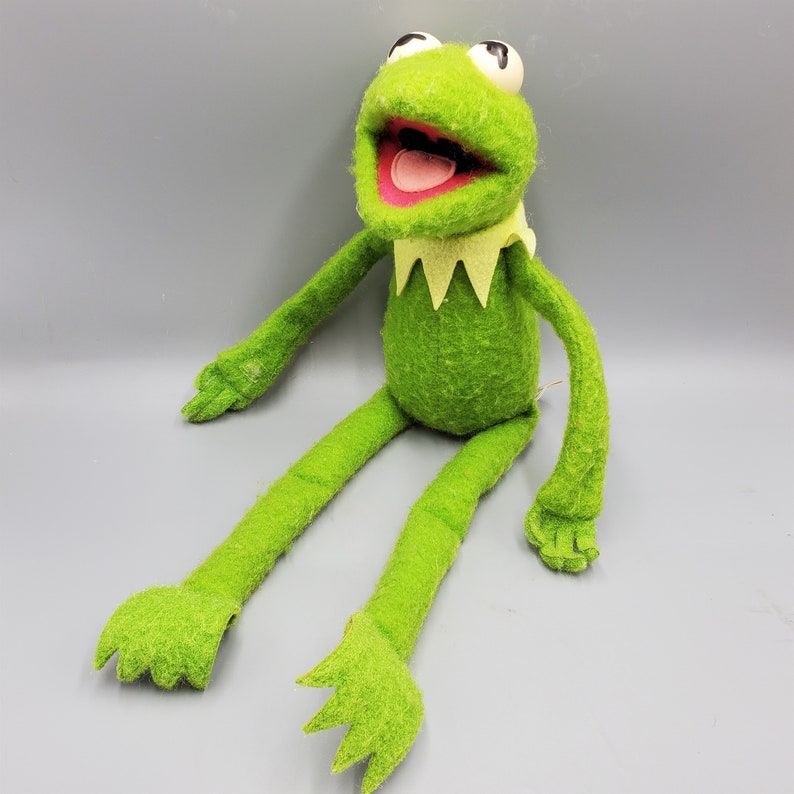 Muppets Kermit Plush Stuffed Animal Doll 850 Fisher Price Vintage - Etsy