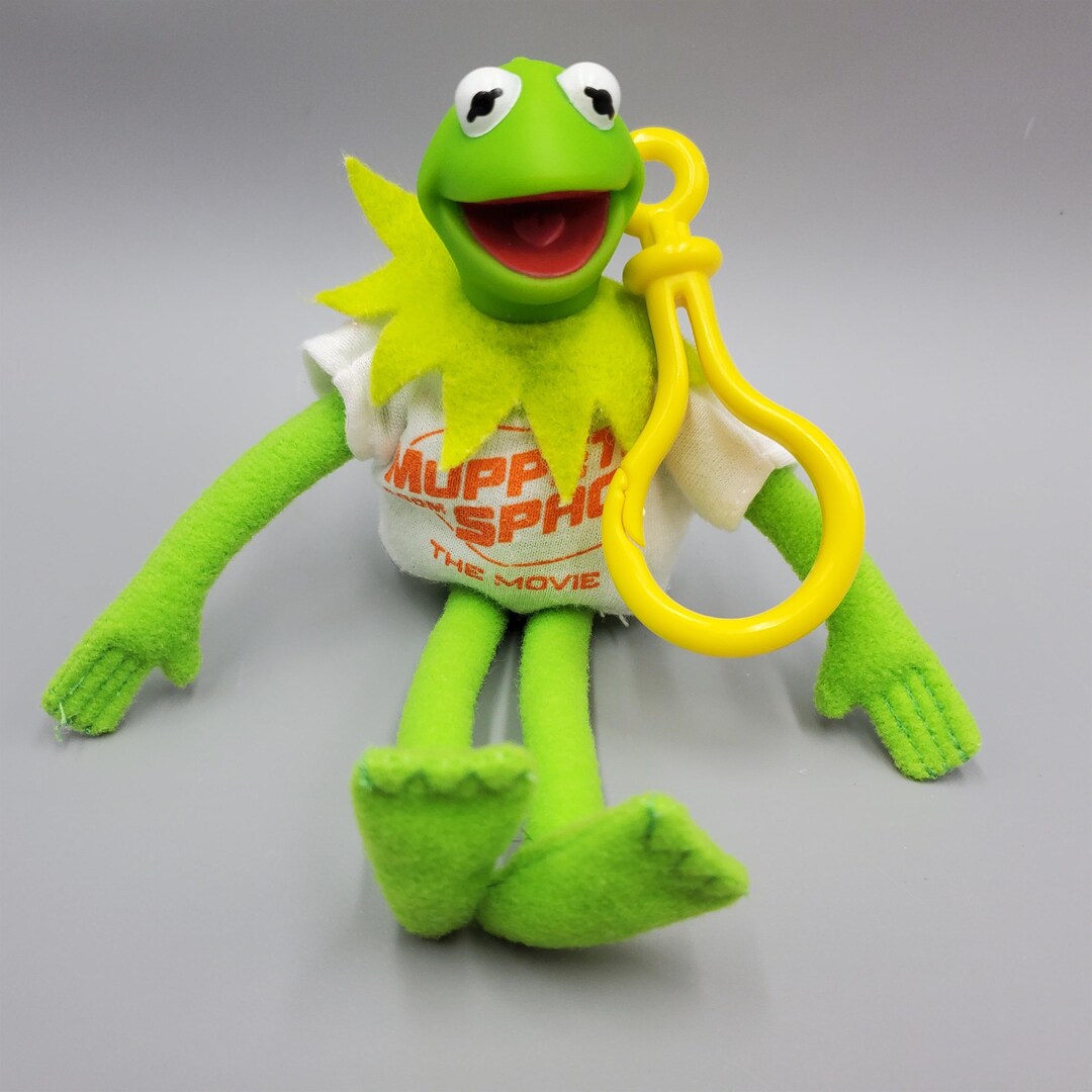 Muppets From Space Kermit Frog Backpack Clip on Plush Wearing Movie T ...