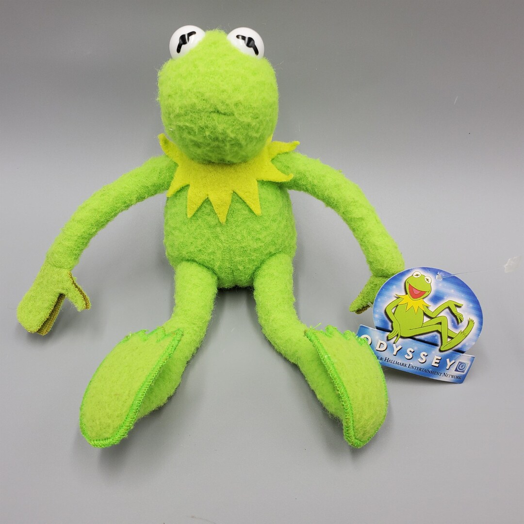 Rare Muppets Kermit Stuffed Plush Poseable Closed Mouth Applause ...