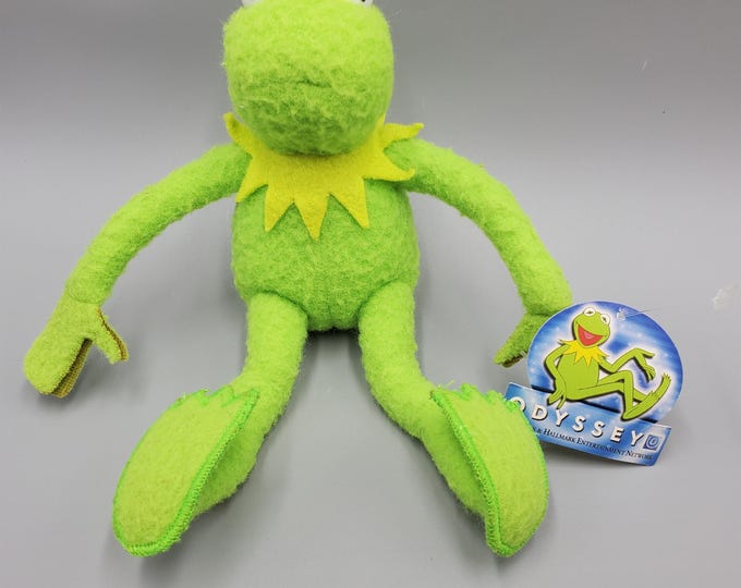 Rare Muppets Kermit Stuffed Plush Poseable Closed Mouth Applause ...
