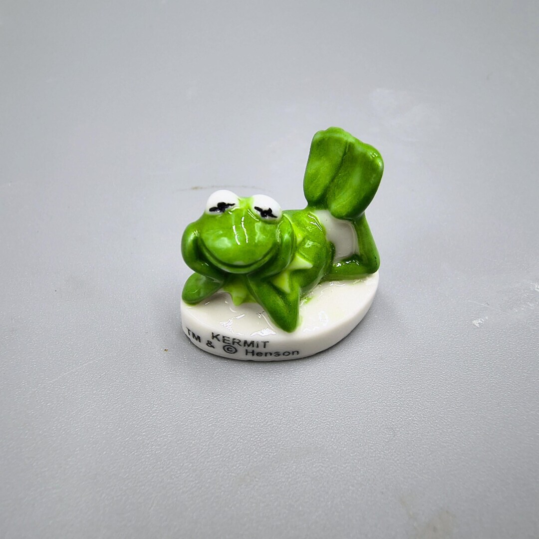Muppet Feves French Porcelain Kermit Frog Figure 1" Mini Fig - Etsy