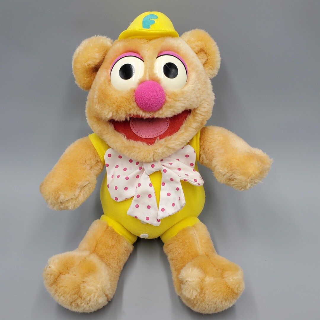 Fozzie Bear Plush Doll Muppet Babies Hasbro Softies Stuffed Animal 12 ...