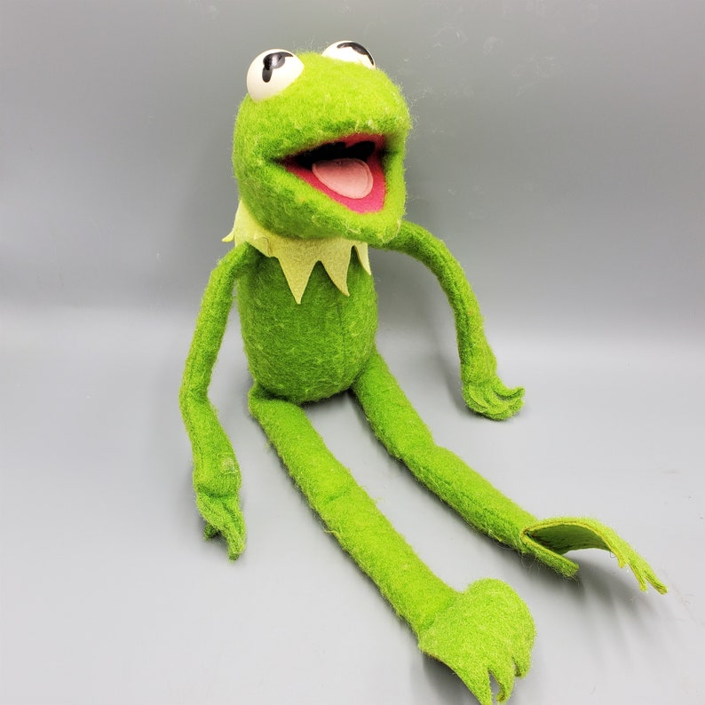 Muppets Kermit Plush Stuffed Animal Doll 850 Fisher Price Vintage - Etsy