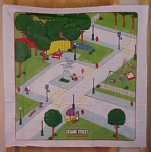 Sesame Street Activity Vinyl Play Mat Tablecloth Crafts Doh Elmos ...