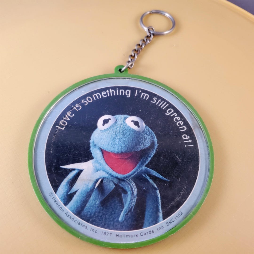 Kermit Keychain Muppets Hallmark Love is Something I'm Still Green at ...