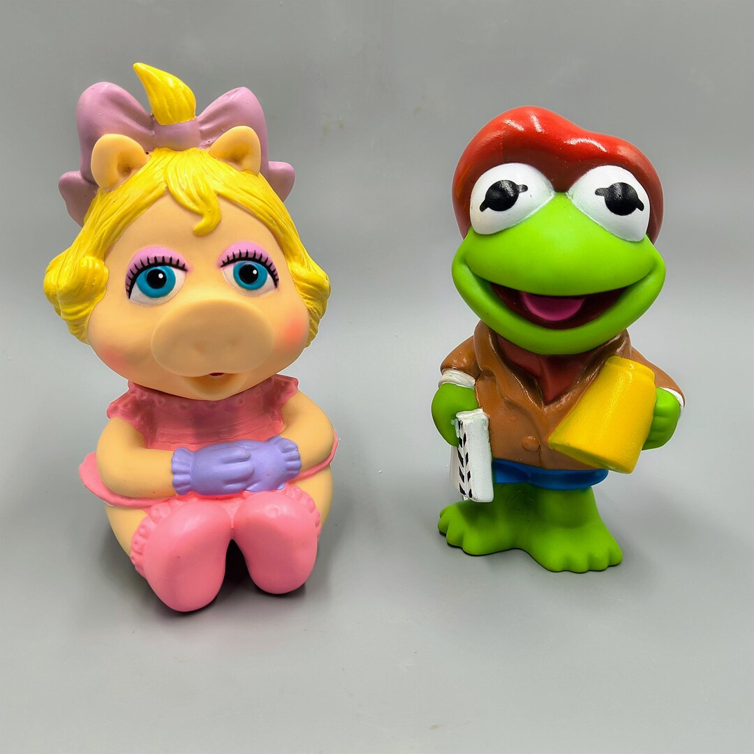 Muppet Babies Kermit Miss Piggy Figures Hasbro Jim Henson 1980s 5 ...