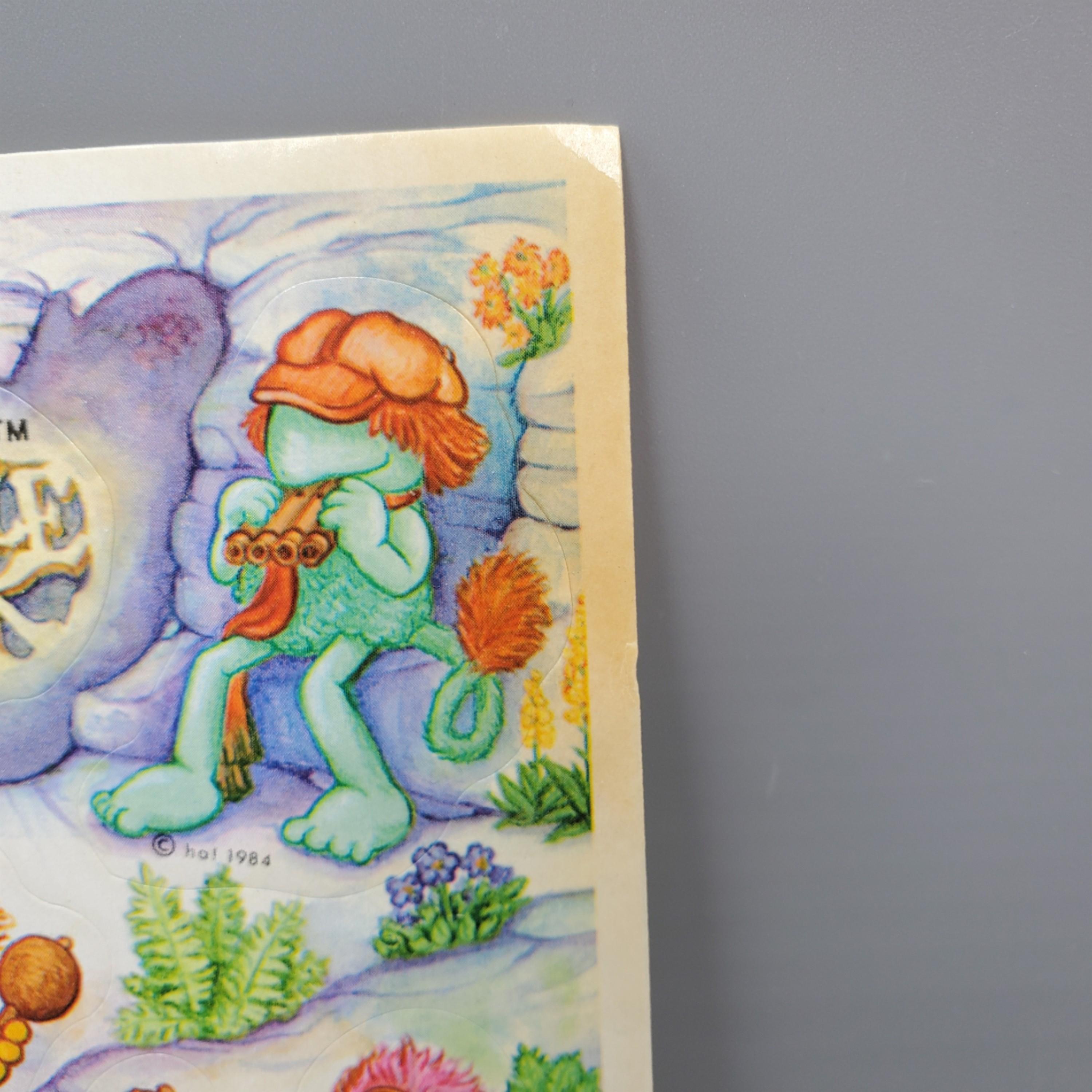 Vintage Fraggle Rock Stickers With Music Instruments 1984 One Sheet ...