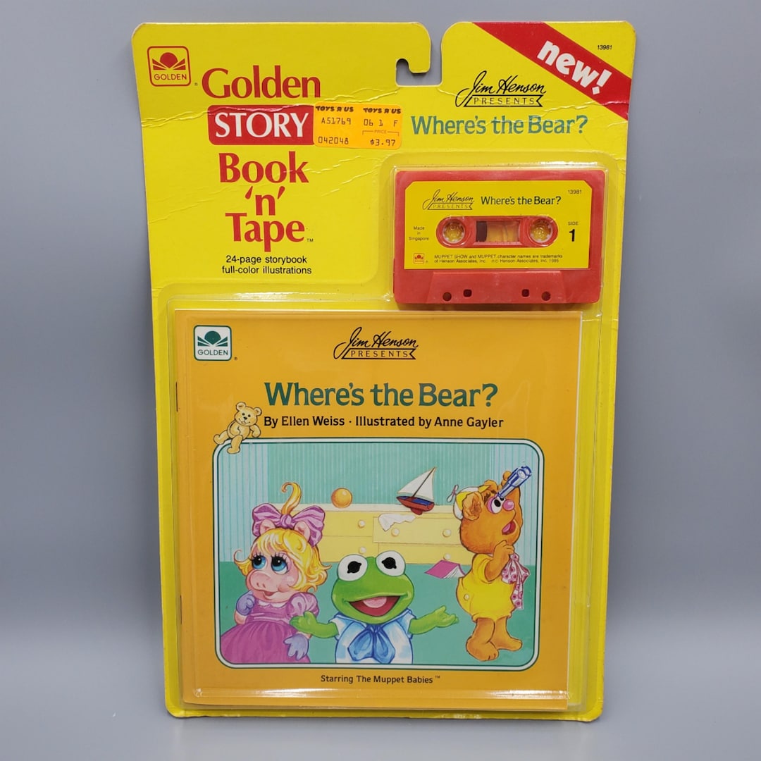 Muppet Babies Golden Story Book Tape Wheres the Bear Imagination Lost ...