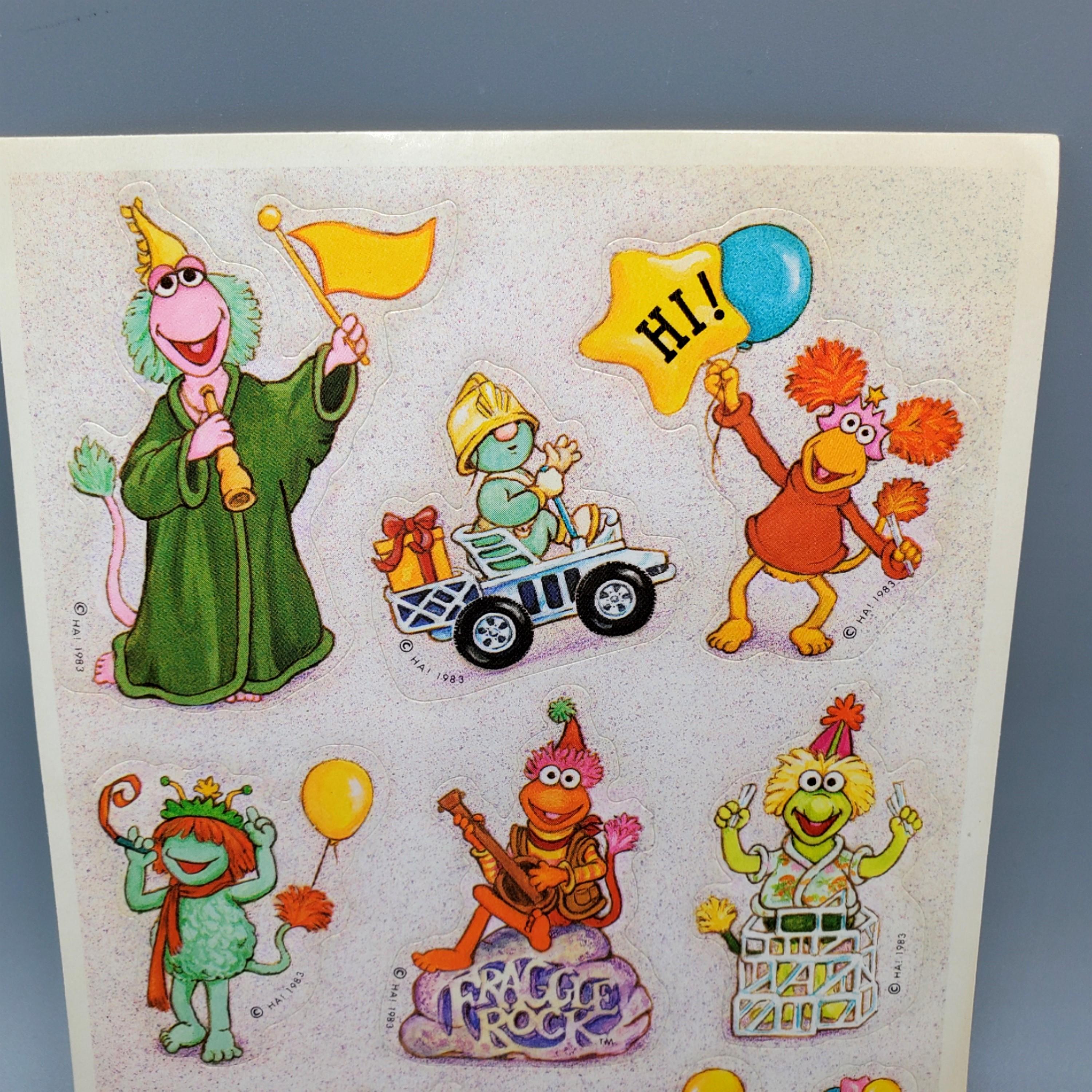 Vintage Fraggle Rock Stickers Happy Birthday Party 1983 One Sheet ...