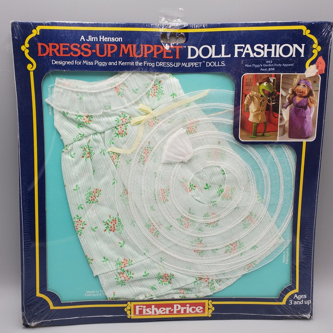 Muppet Garden Party Outfit Hat for Miss Piggy Dress up Doll Fisher ...