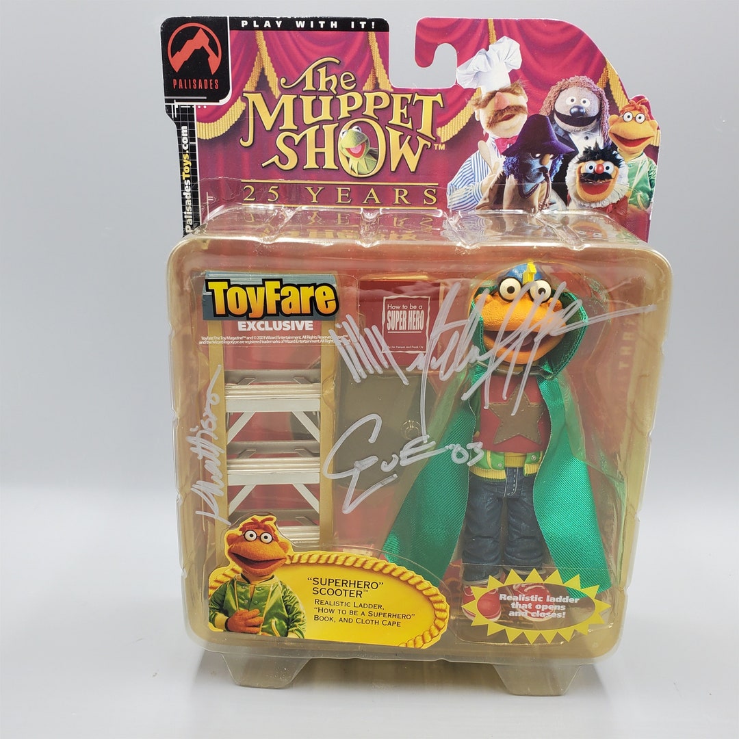 Signed Palisades Superhero Scooter Action Figure Muppets Playset Series ...