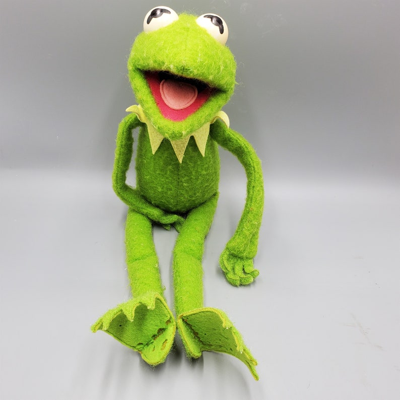 Muppets Kermit Plush Stuffed Animal Doll 850 Fisher Price Vintage - Etsy