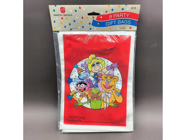 Vintage 1990s Jim Henson Muppets Party Loot Bags 8 Pc American ...